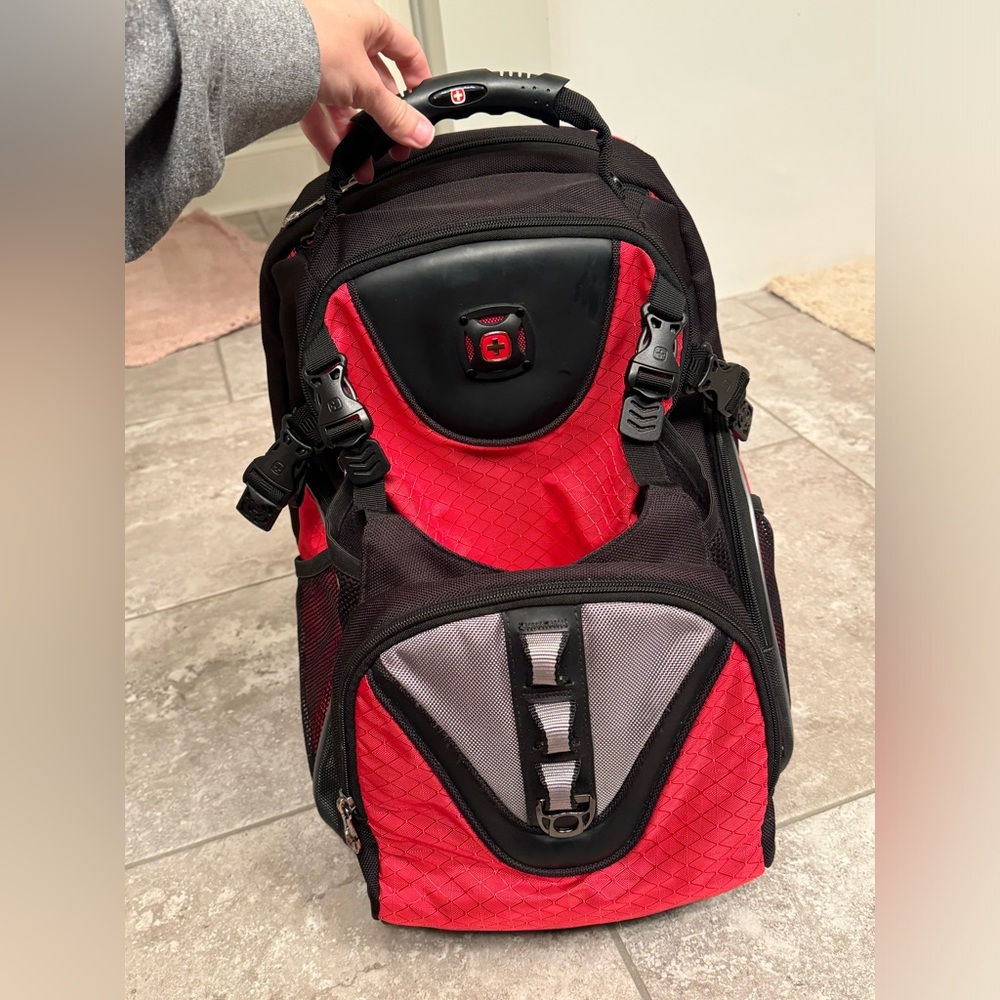 Swissgear Maxxum Backpack, Red Black Unisex Laptop Ba… - Gem